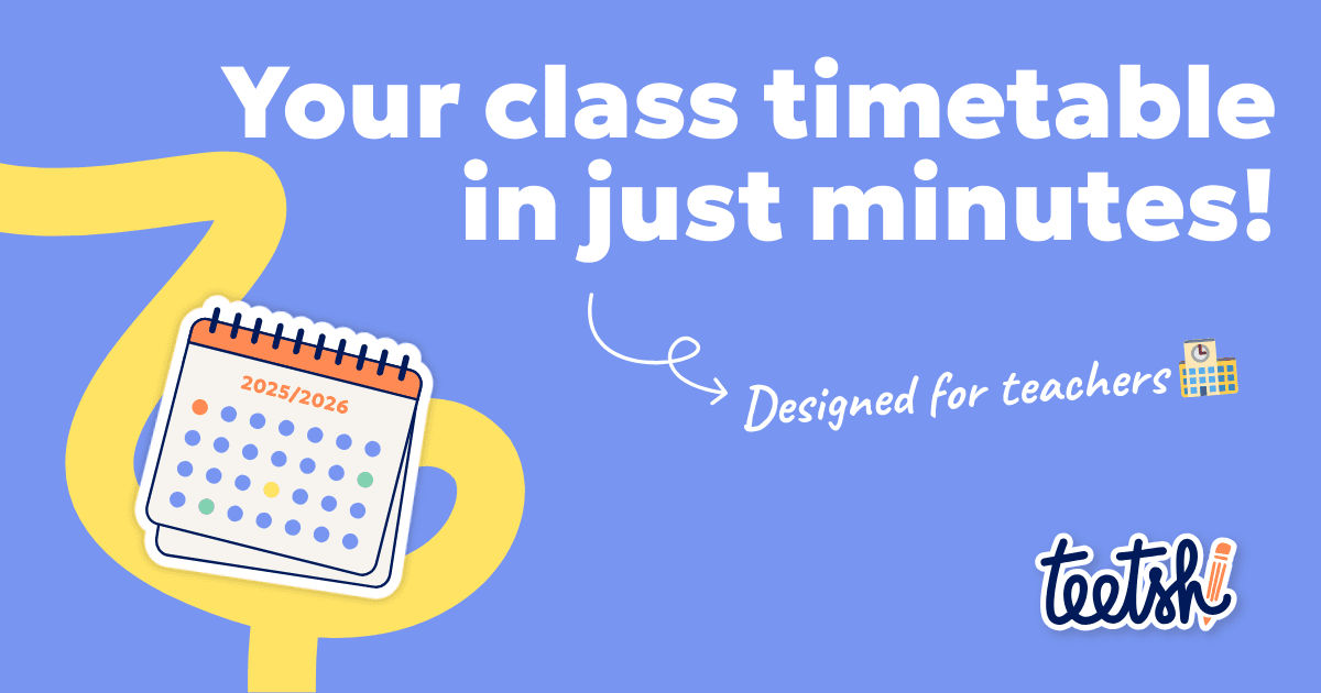 Create your class timetable online for free - Teetsh